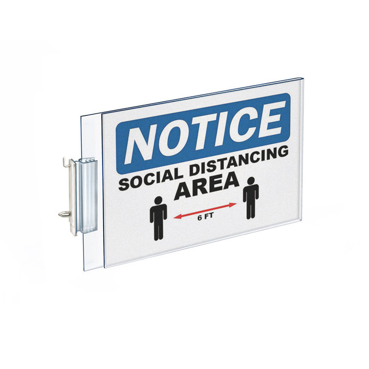 Azar Displays Two-Sided Acrylic Sign Holder with Pegboard Grippers - Wayfair Canada